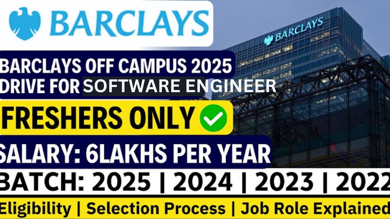 Barclays latest hiring | Software Engineer - YouTube
