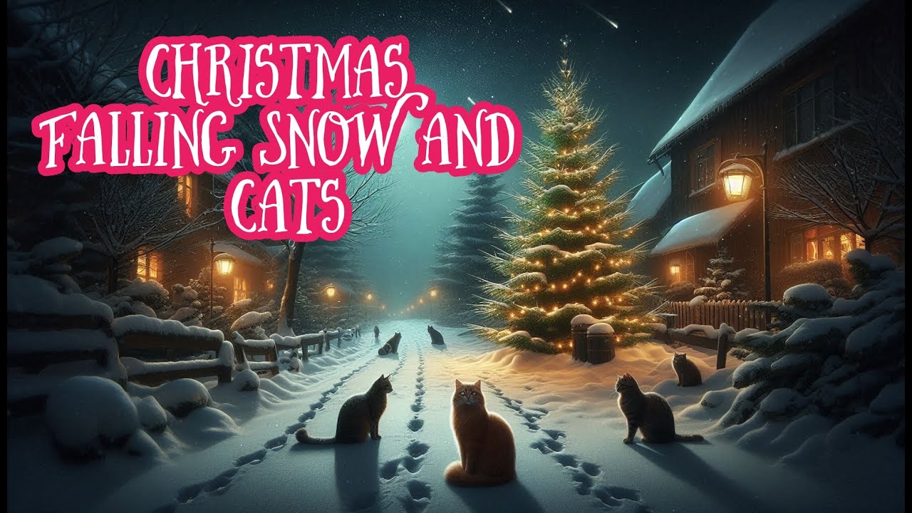 Relaxing Christmas Music with Cats: Snowy Streets & Falling Snow - YouTube