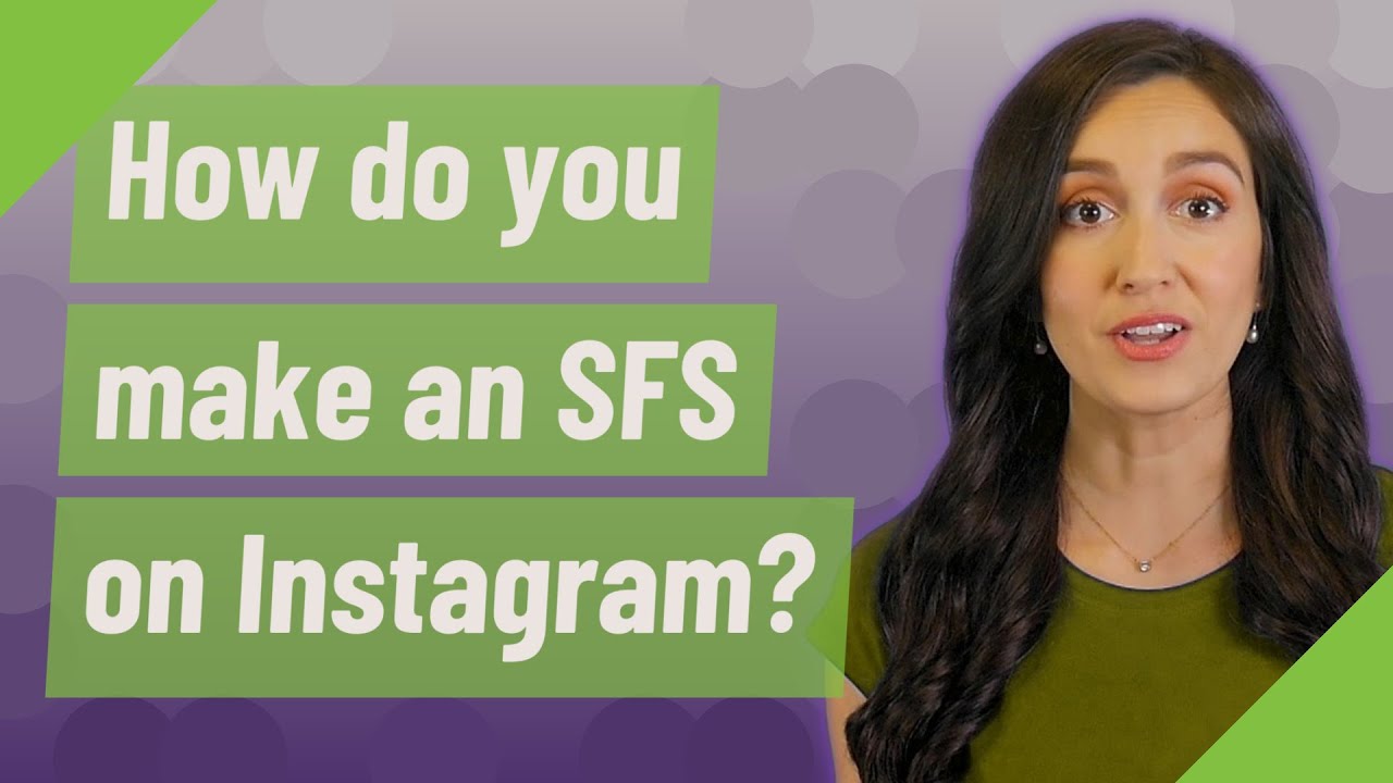 How do you make an SFS on Instagram? - YouTube