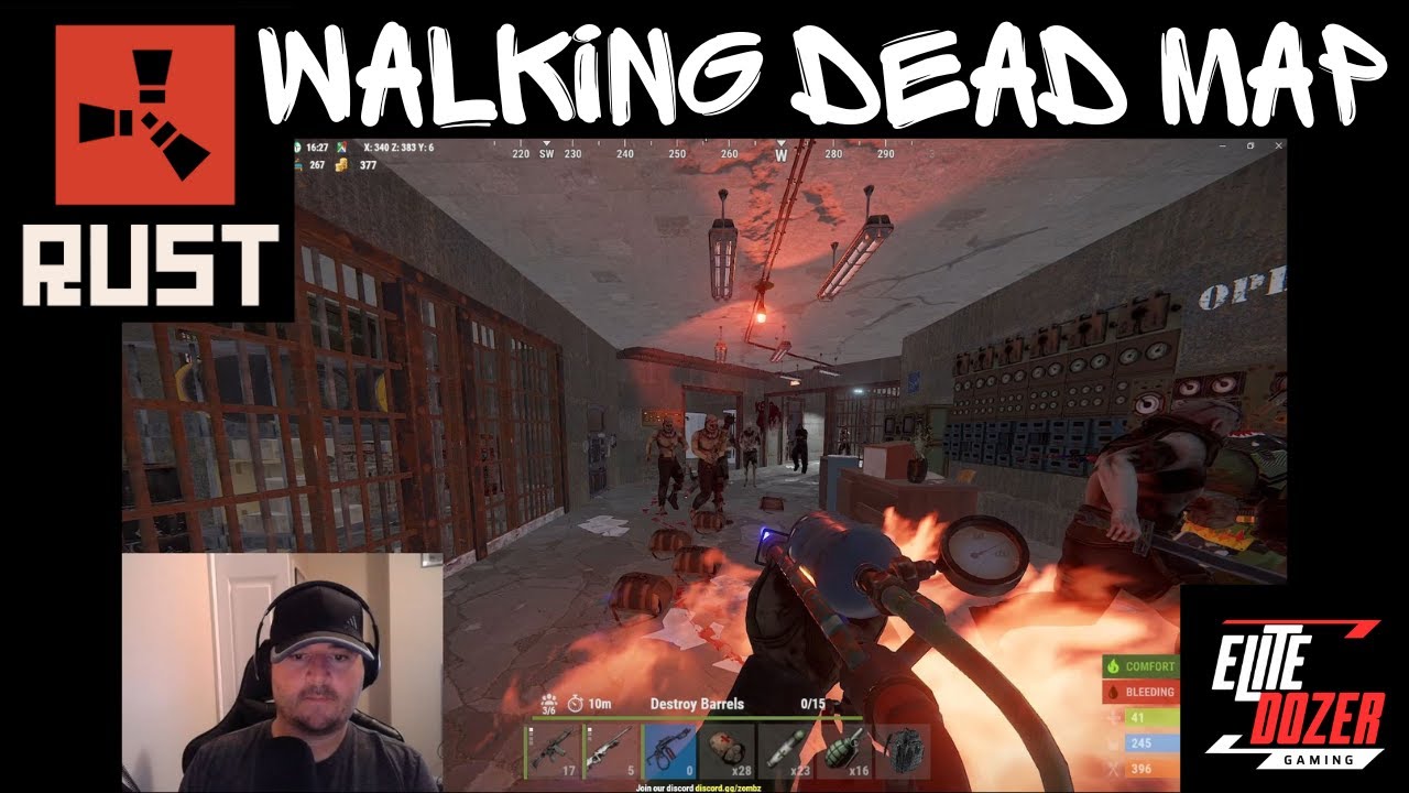 We get overrun by zombies in the prison! | Rust (The Walking Dead Map ...