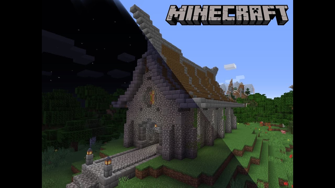 How I built a village chapel :: Minecraft Village Transformation :: Let ...