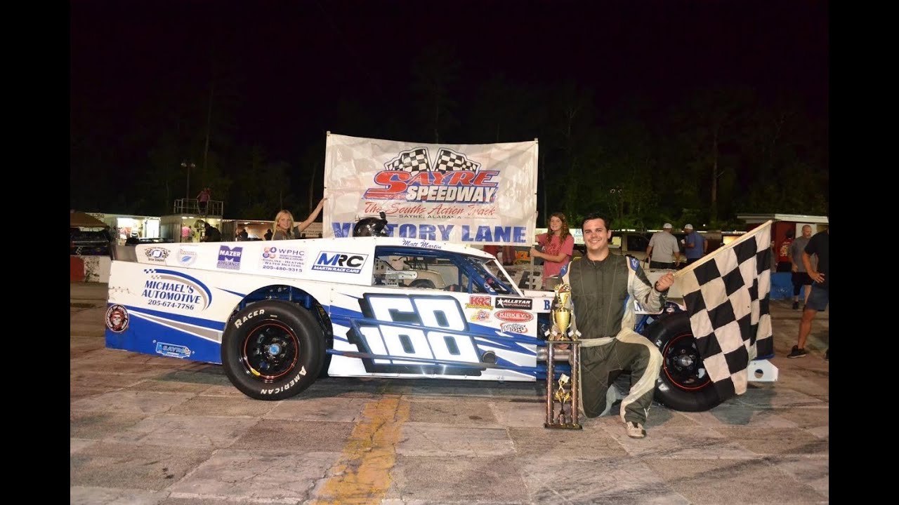 Sayre Speedway Modified - Matt Martin In Car Camera With Spotter Audio ...