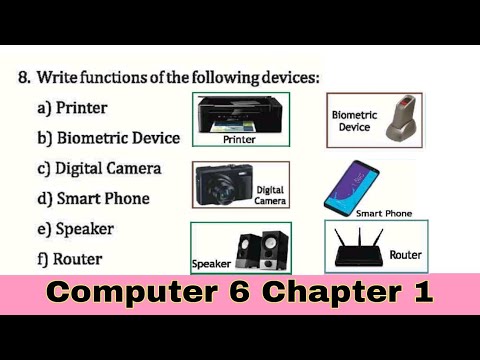 Write function of the following device | ICT fundamentals |class 6 ...
