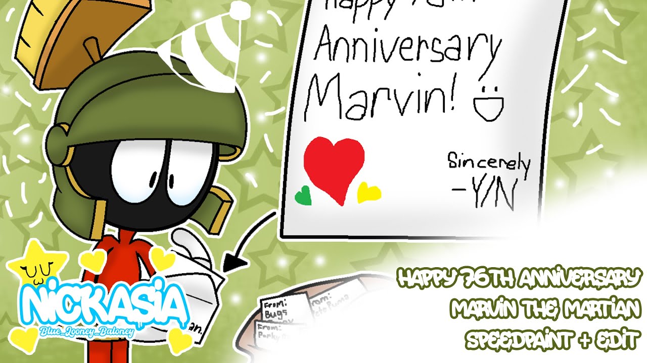 Happy 76th anniversary Marvin the Martian - Speedpaint + Edit in the ...