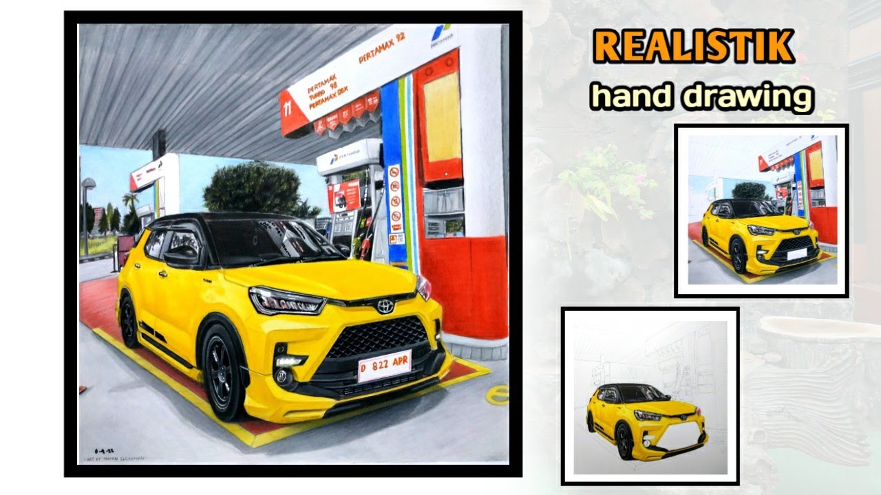 hand drawing toyota RAIZE - YouTube