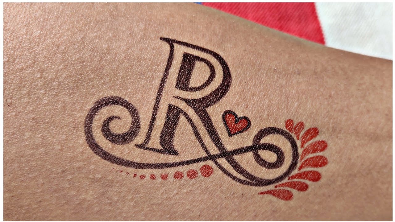 R Letter Tattoo Images
