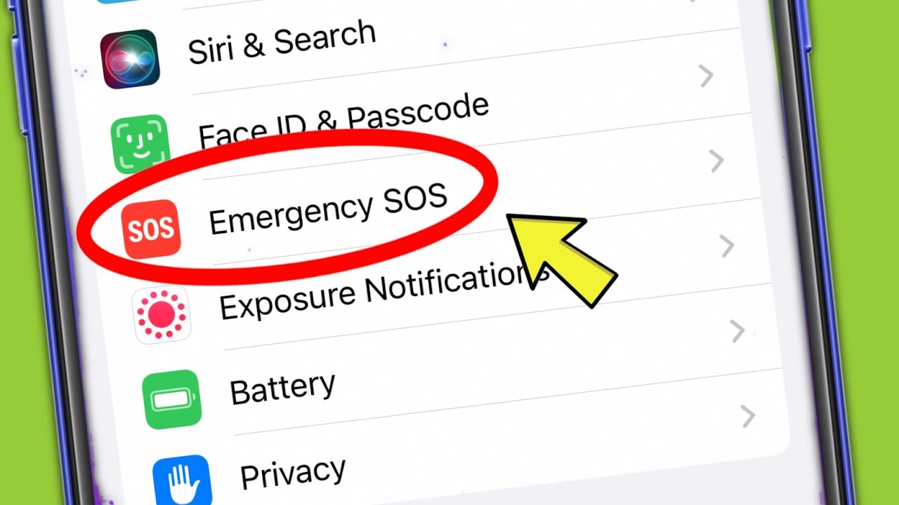 iPhone || Emergency SOS Setting in iPhone Apple ios iphone 13 - YouTube