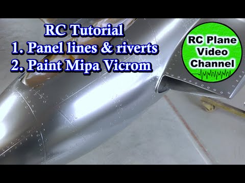 RC Tutorial: 1. Panel lines & riverts 2. Paint MIPA Vicrom Chrome ...