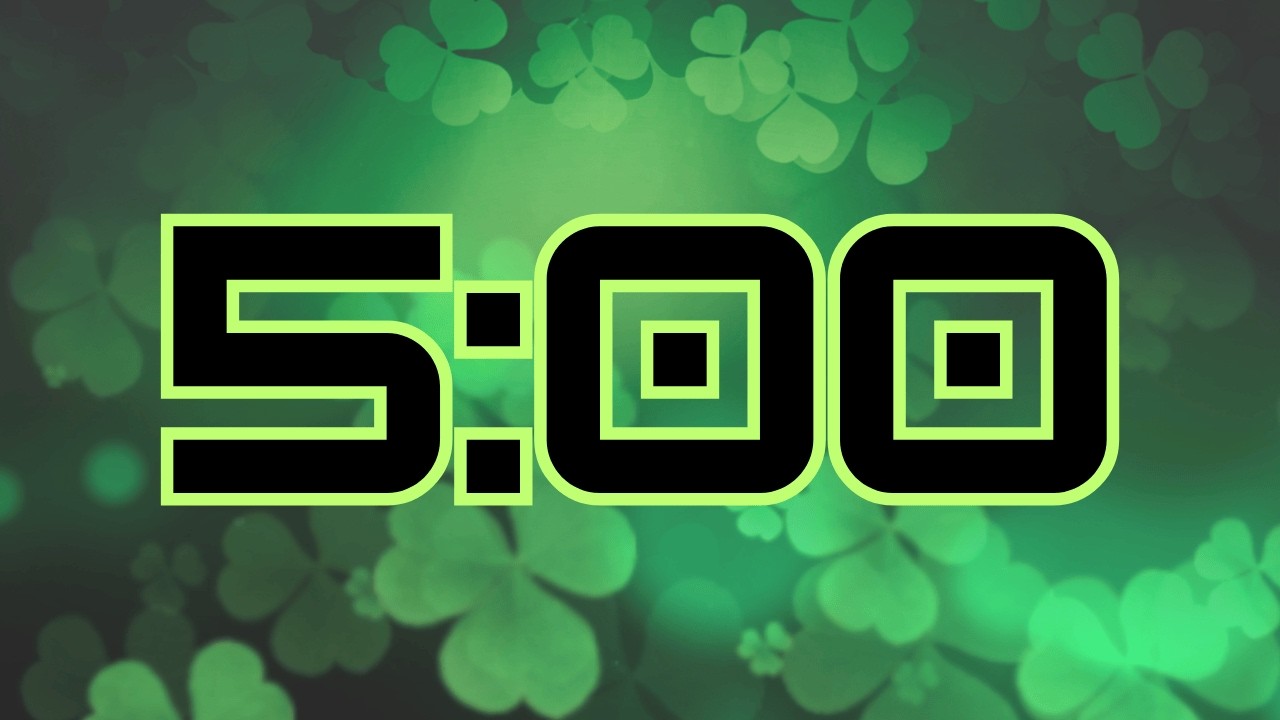 5 Minute Classroom Timers | St. Patrick's Day Countdown with uplifting ...