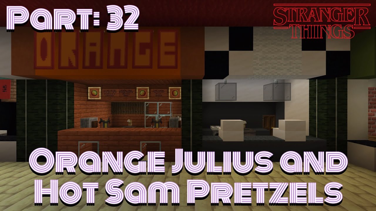How to Build Starcourt Mall in Minecraft: Part 32 | Orange Julius and ...