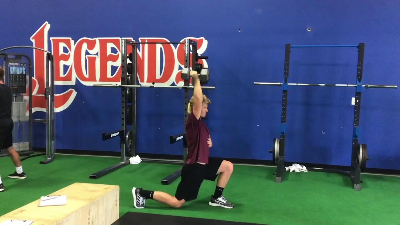 Overhead Reverse Lunge - YouTube