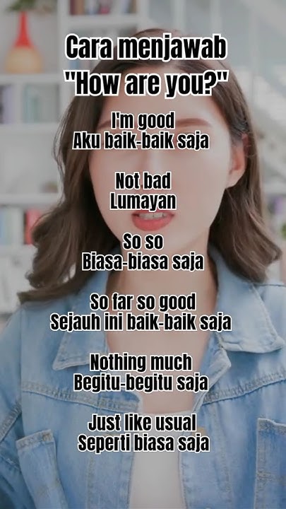 Cara menjawab "How are you?" | #shorts #shorts #tegursapa #easylearning #viralvideos #fyp - YouTube