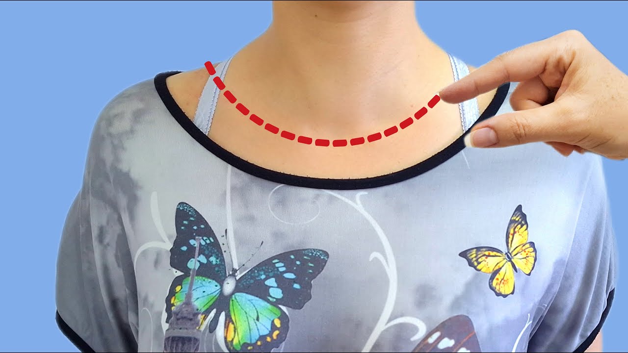 Here's how to neatly reduce a deep neckline! sewing tips 😍👍 - YouTube