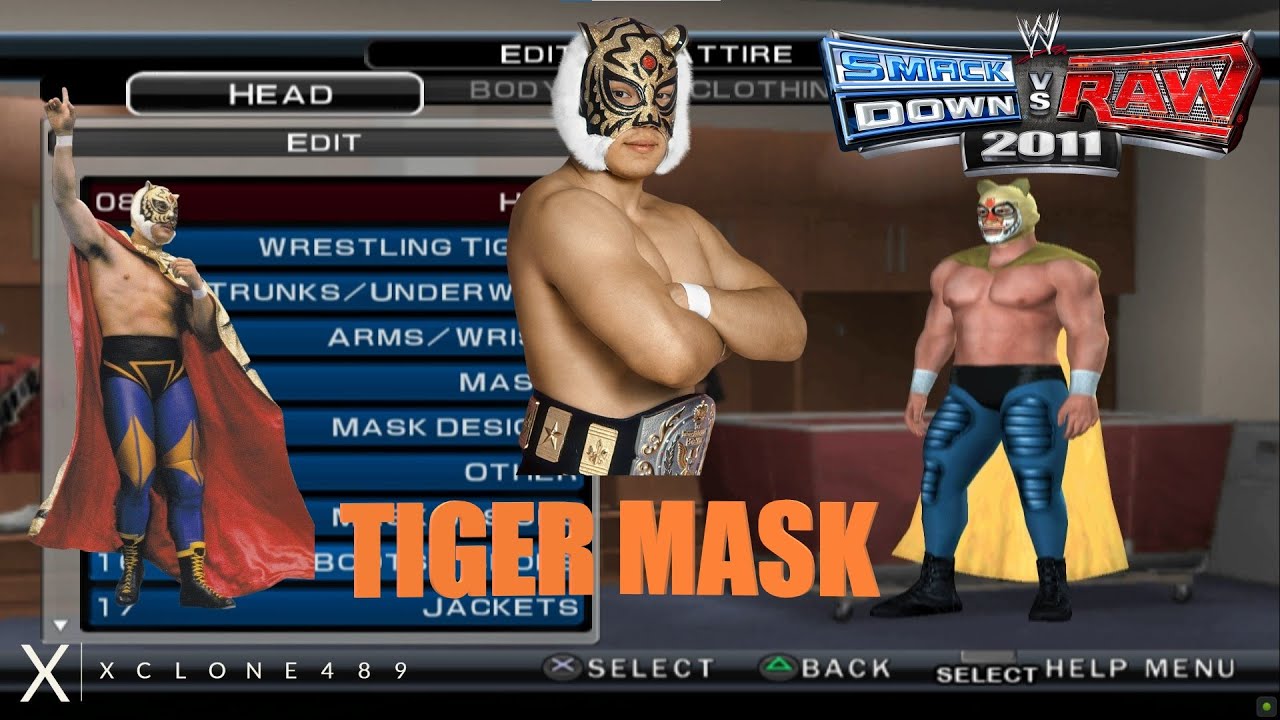 WWE SVR 2011 CAW | How I create Tiger Mask - create a superstar - YouTube