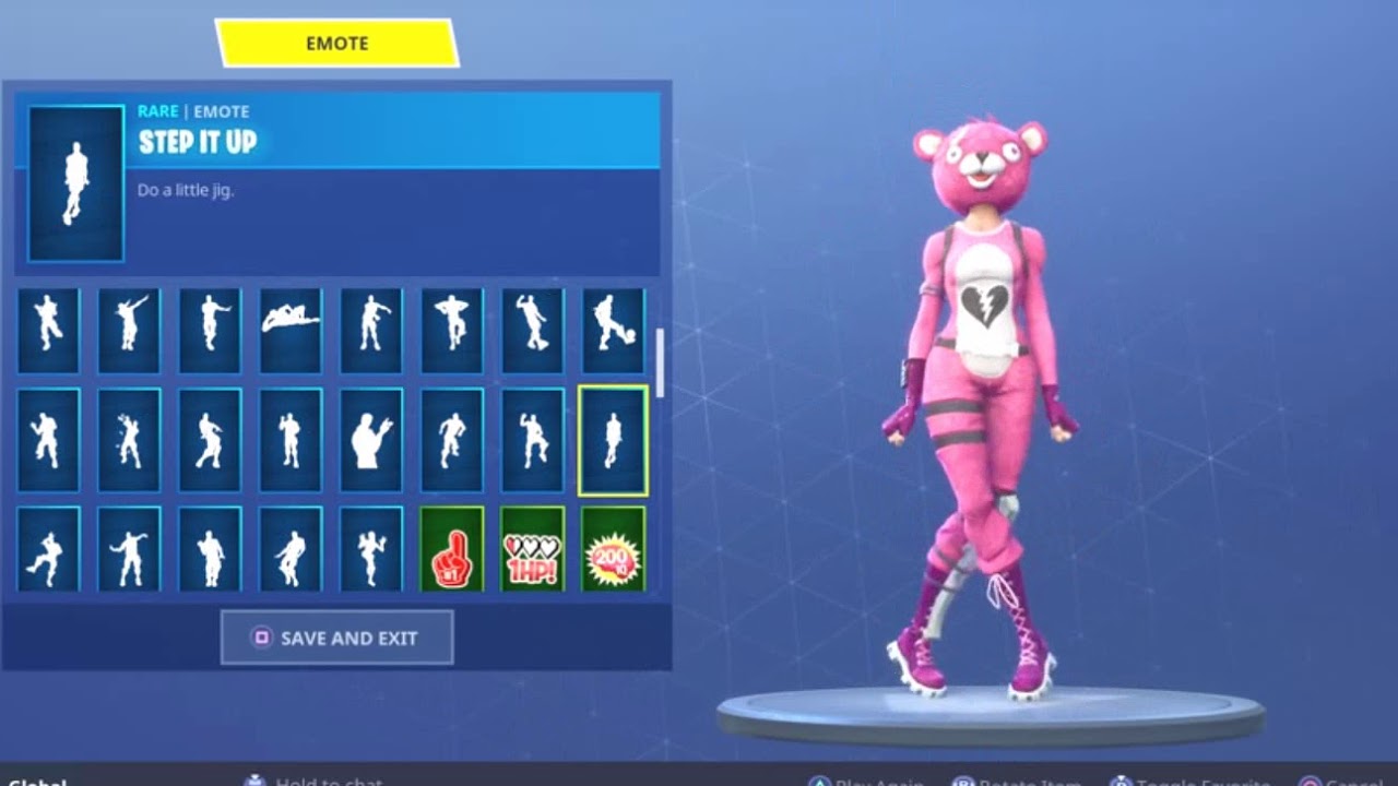 FORTNITE "CUDDLE TEAM LEADER" Skin Showcased with 50+ Dances/Emotes ...