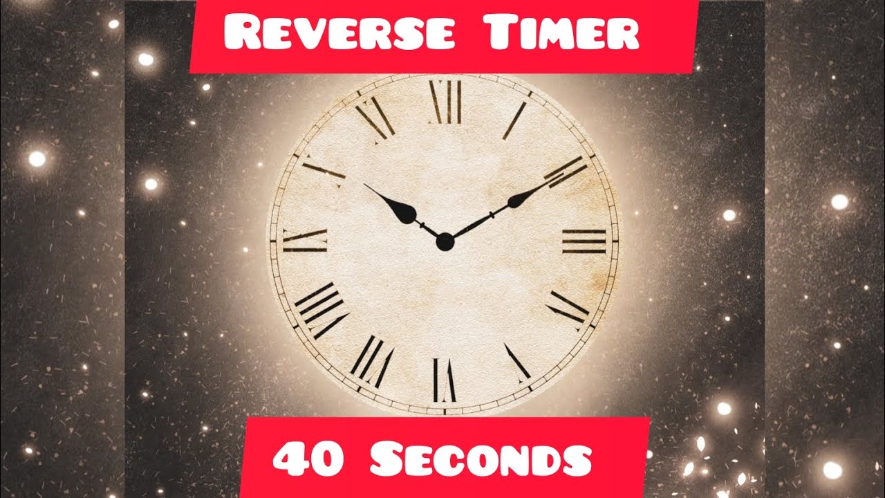 40 Seconds - Analog Clock Timer & Alarm - Countdown - Reverse Timer - YouTube