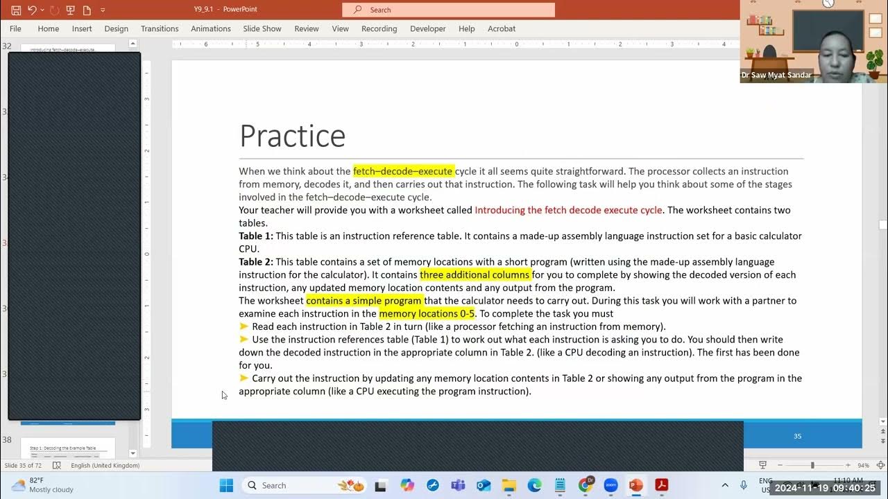 Computing Tr Saw Myat Sandar 19 Nov 24 9D online - YouTube
