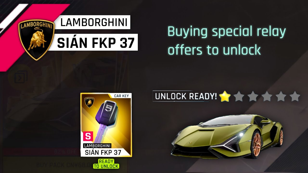 Asphalt 9 CN | Finally I own Lamborghini Sian! | Buying special relay ...
