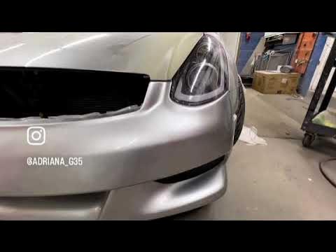 Infiniti G35 with eyelids molded on - YouTube