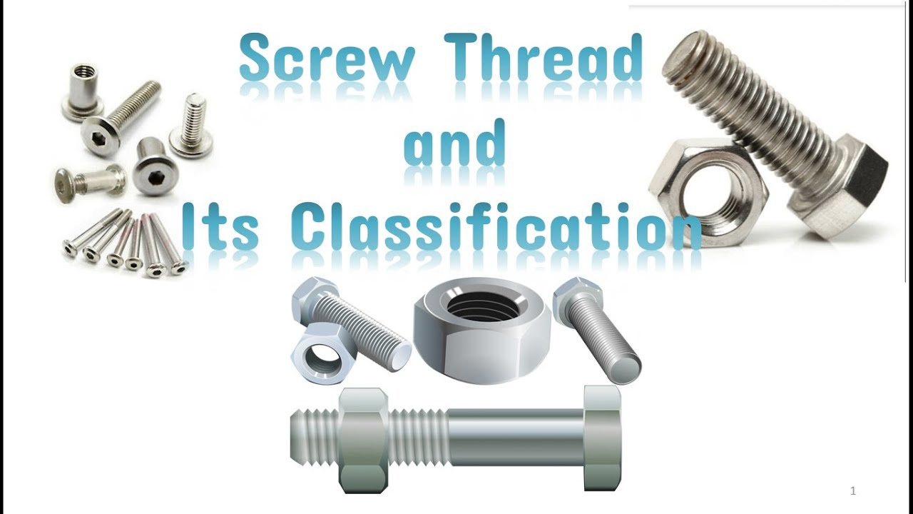 Screw Thread | Types of Threads | Buttress, ACME, Metric, etc.| In ...