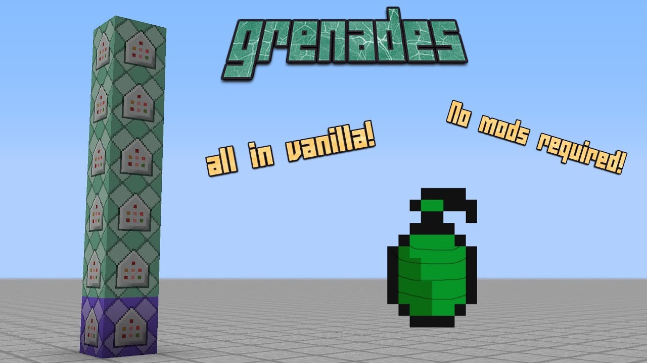 Minecraft Grenades?! (100% Vanilla) - 5 Minute Builds - YouTube