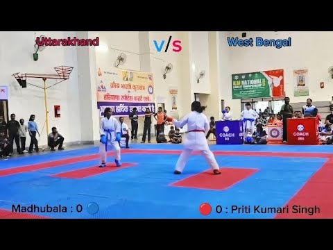 KAI National Karate Championship 2025. Madhubala v/s Priti kumar singh (semi final round)