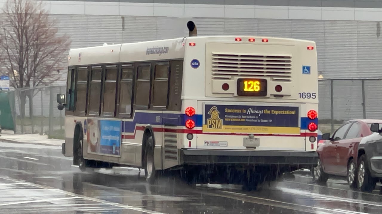 CTA New Flyer D40LF Bus 1695 On Rt 126 Jackson - YouTube