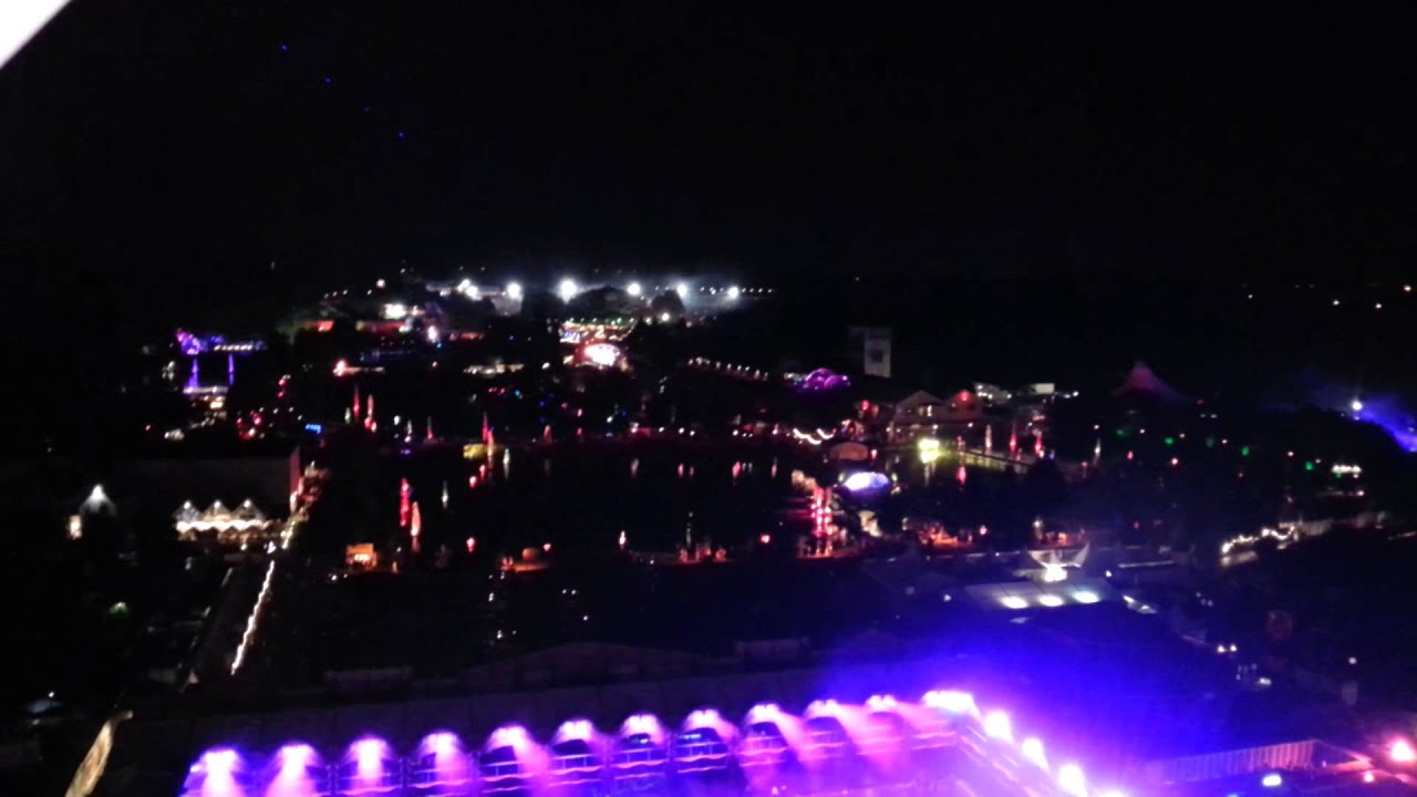 Tomorrowland 2014 - skyview by night - YouTube