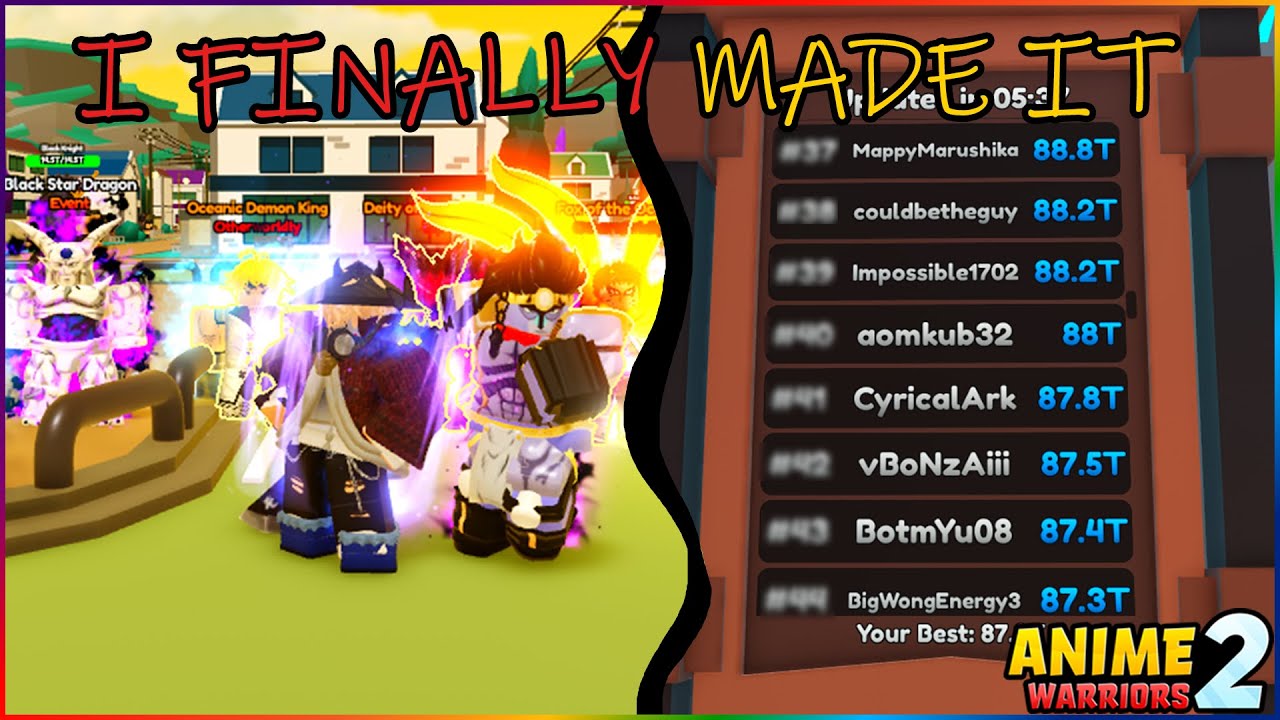 I'm on Top DPS Leaderboard | Roblox (Anime Warriors Simulator 2) - YouTube