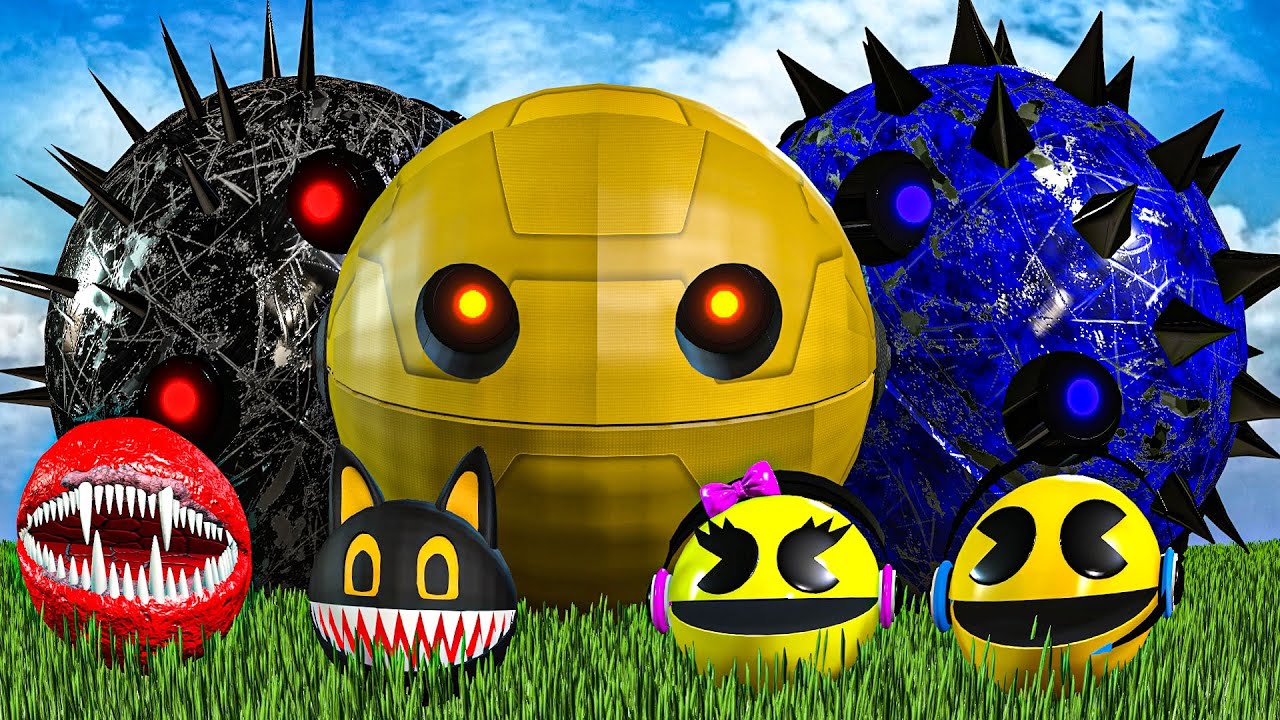 PACMAN & PACMAN ROBOT VS PACMAN MONSTER & DEVL PACMAN IN THE SPACE ...
