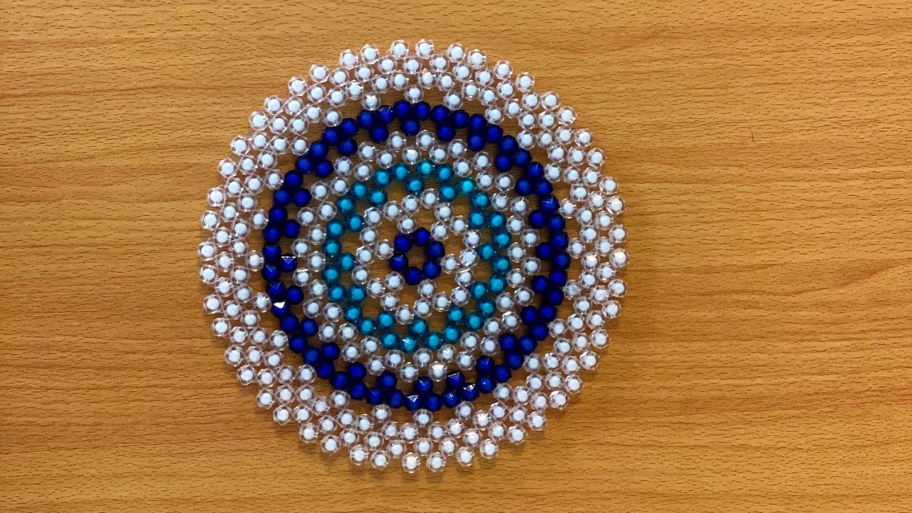 How to make a Big Round Table mat using beads | Easy steps - YouTube