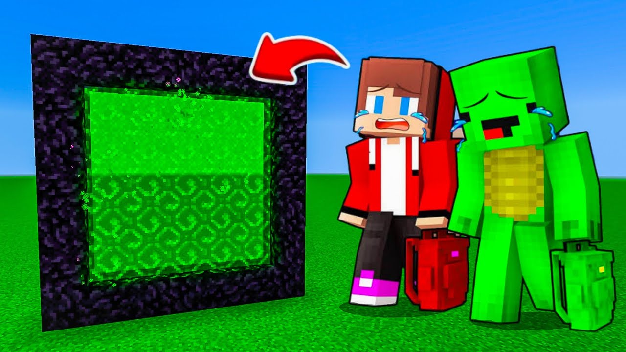 How to Make A Portal To CRYING JJ AND MIKEY Dimension in Minecraft ...