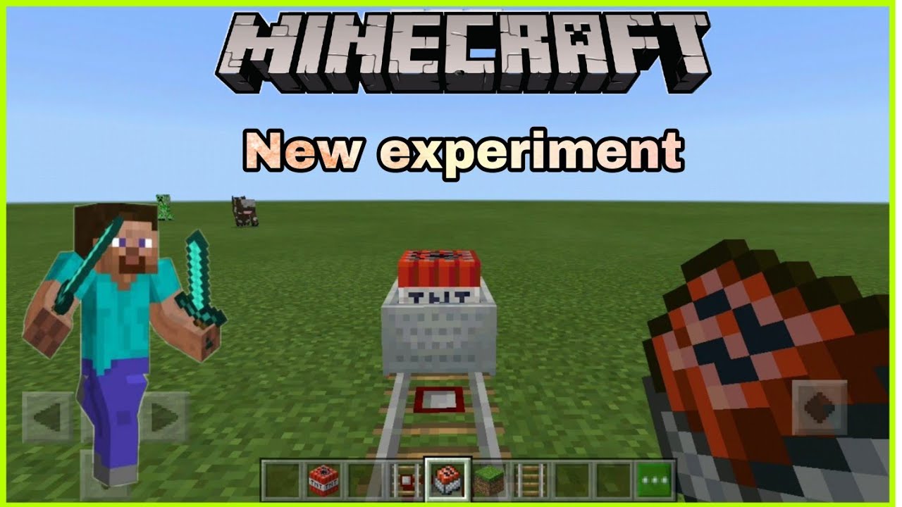 Minecraft new experiment with TNT cart - YouTube