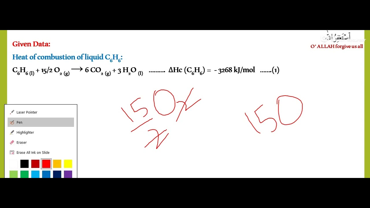 Enthalpy of formation | Enthalpy of formation of benzene - YouTube