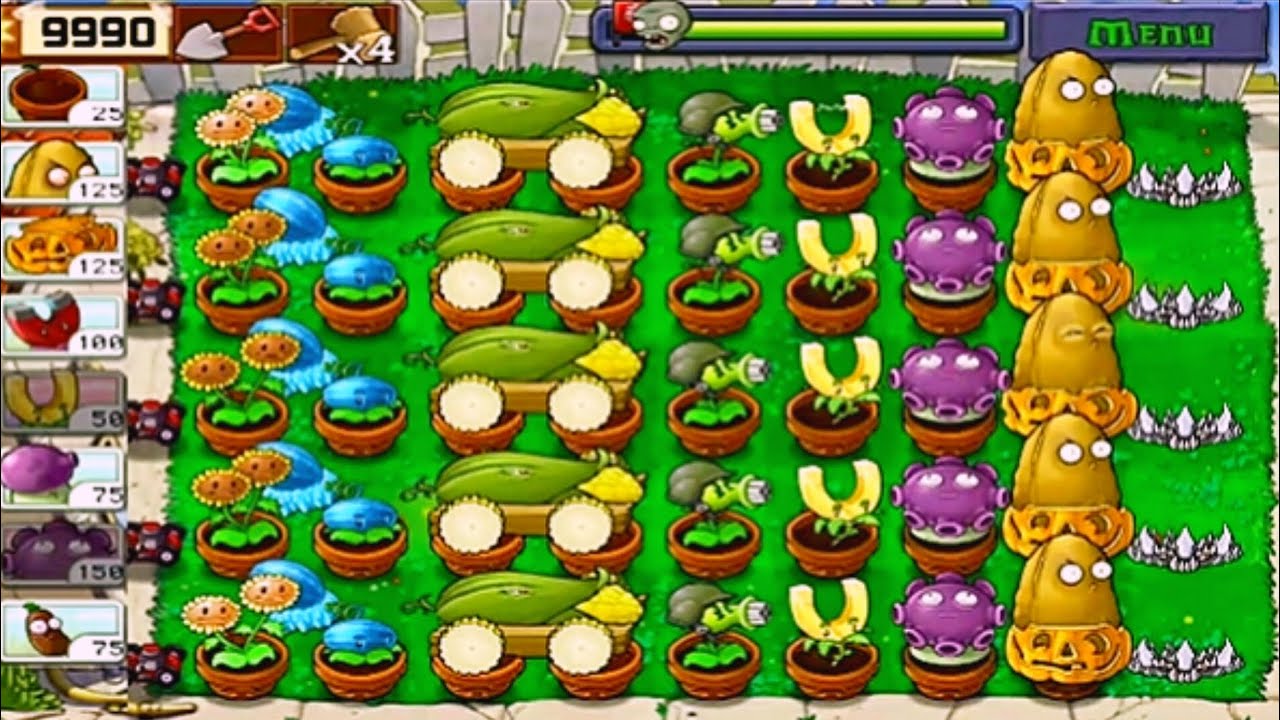 Using Flower Pots Strategy Plants in Full HD | Plants vs Zombies ...
