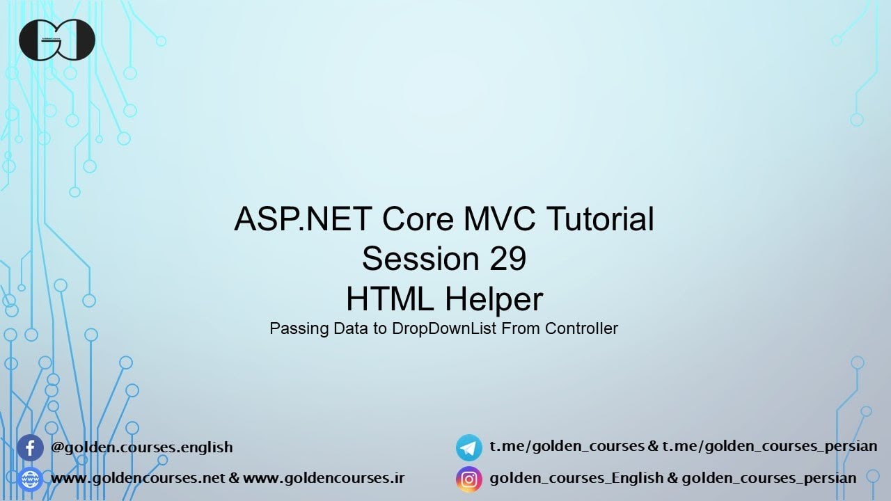 HTML Helper in ASP.NET Core Part 2- Session 29 - YouTube