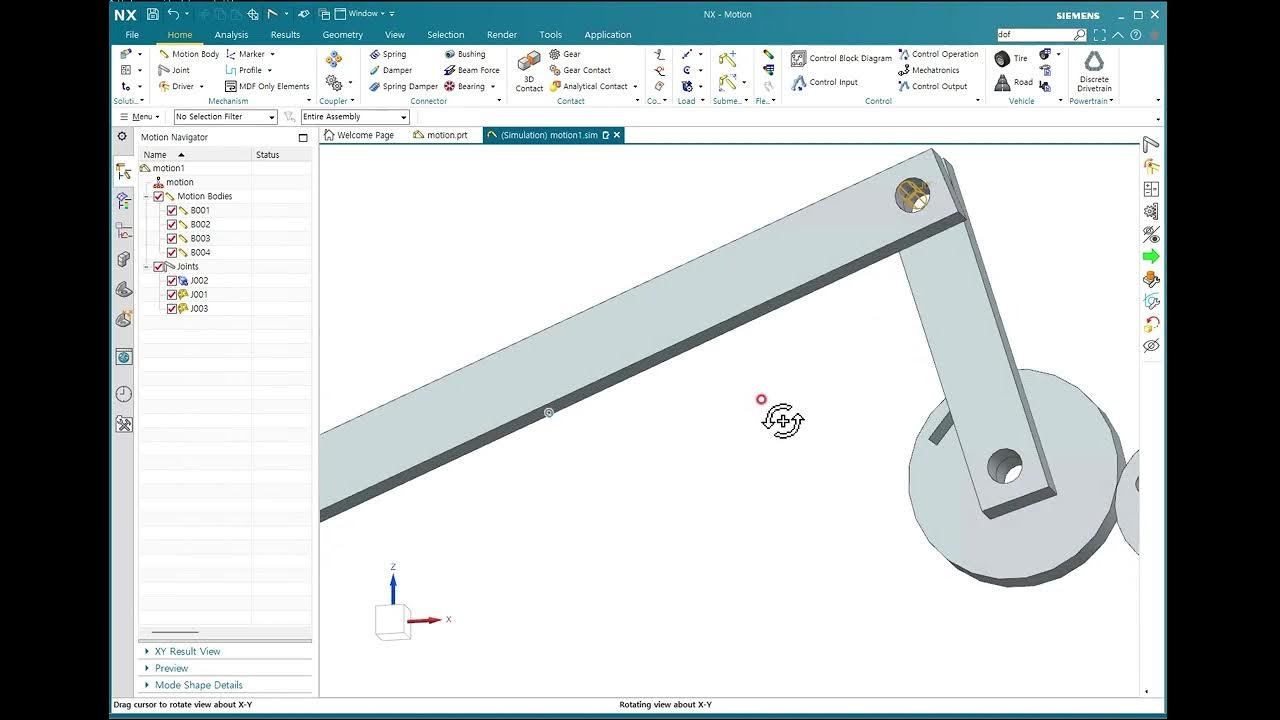 NX, Motion simulation, 피스톤(3) - YouTube