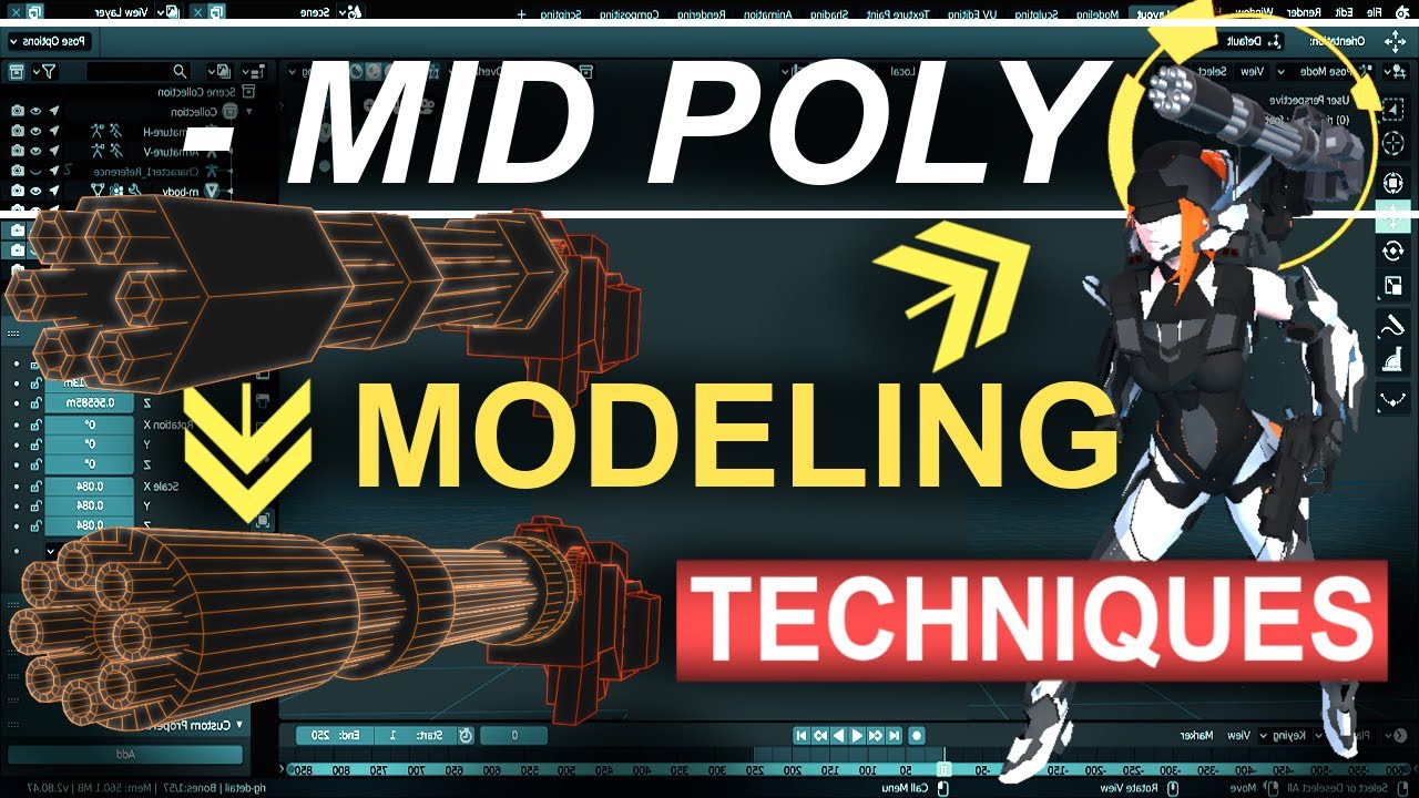 Blender Mid-Poly Modeling (In 5 Minutes!!) - YouTube