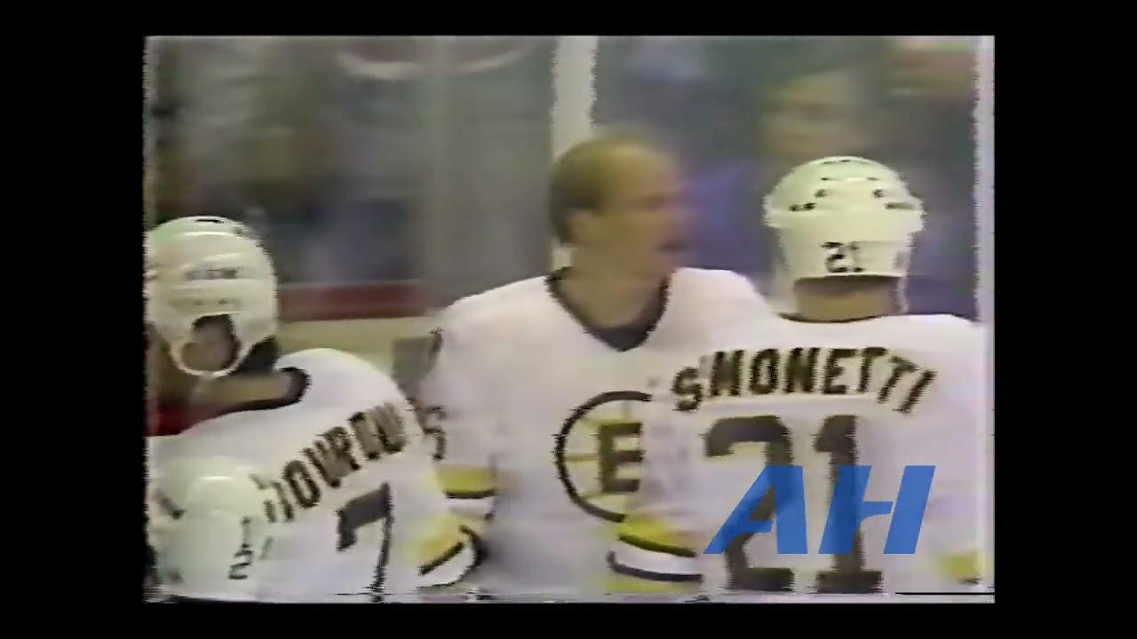 NHL Oct. 13, 1985 Rick Middleton,BOS v Chris Nilan,MTL (buttend) Live ...