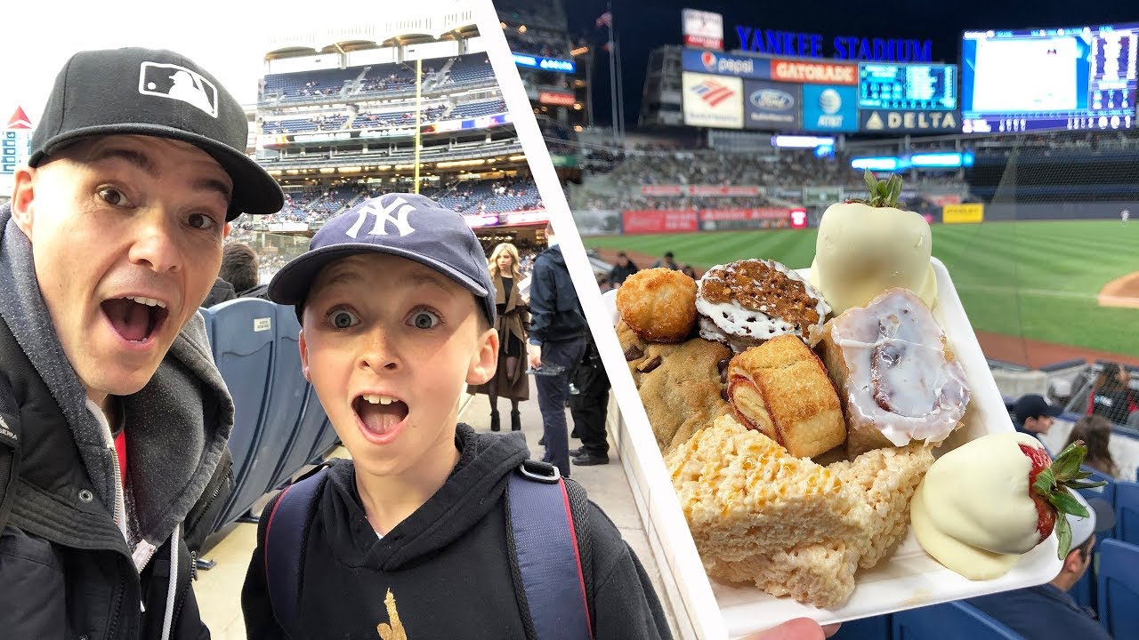 Game-used baseballs and a TON of free food at Yankee Stadium - YouTube
