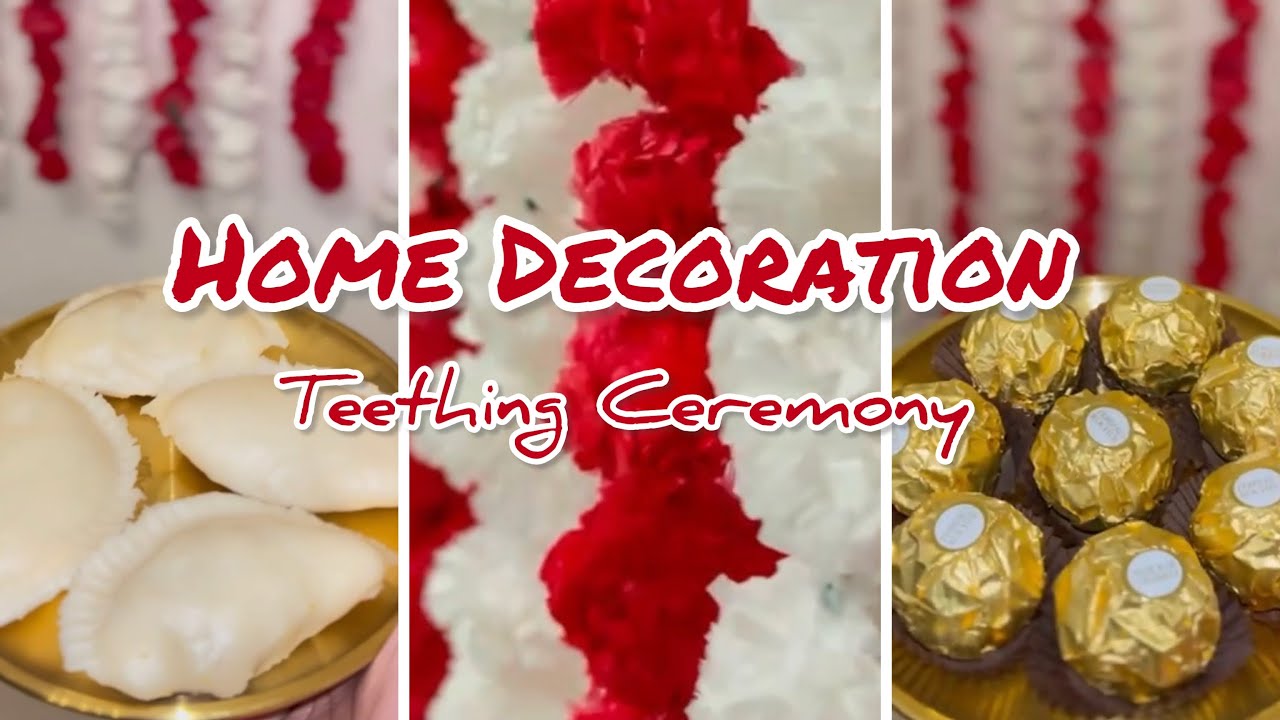 Home Decorating for Teething Ceremony | Pallu Kollukattai - YouTube