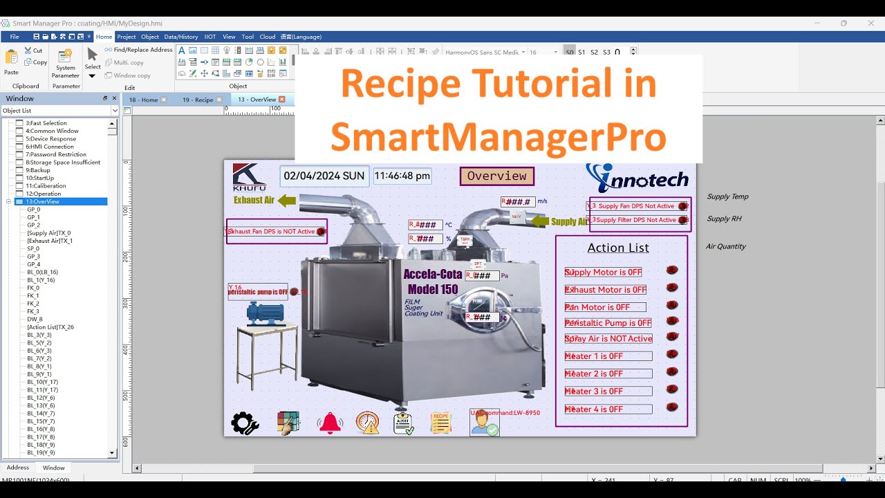 Create Recipe in Smart Manager Pro - AMSAMotion HMI - YouTube