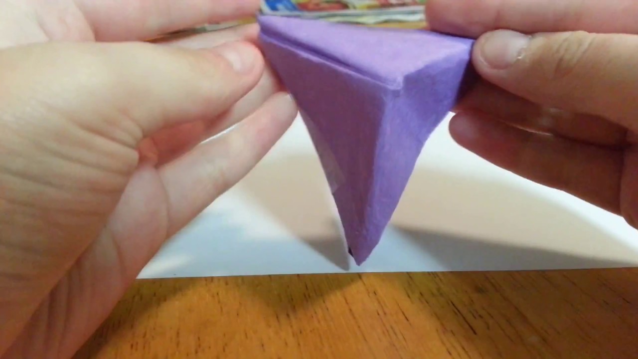 Origami Uneven Pyramid, Designed By Golden Fire - (Folding Instructions ...