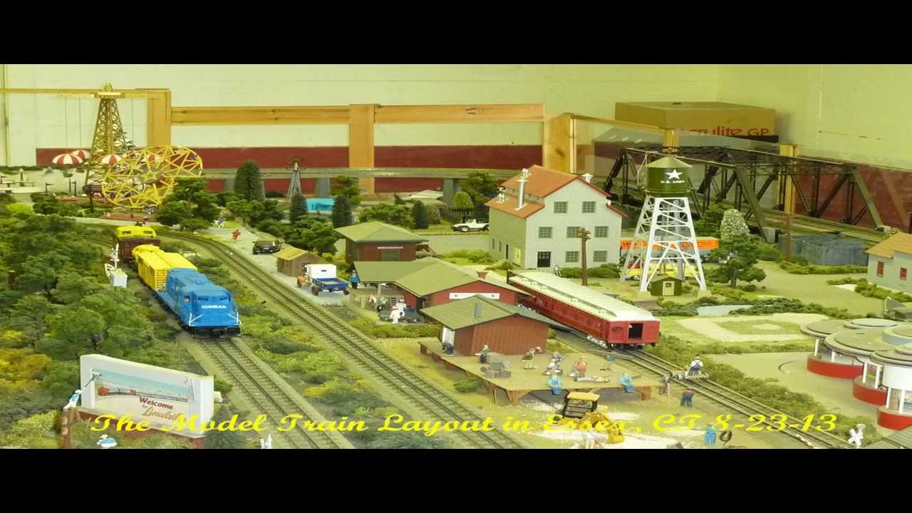 The Model Train Layout in Essex, CT 8-23-13 - YouTube