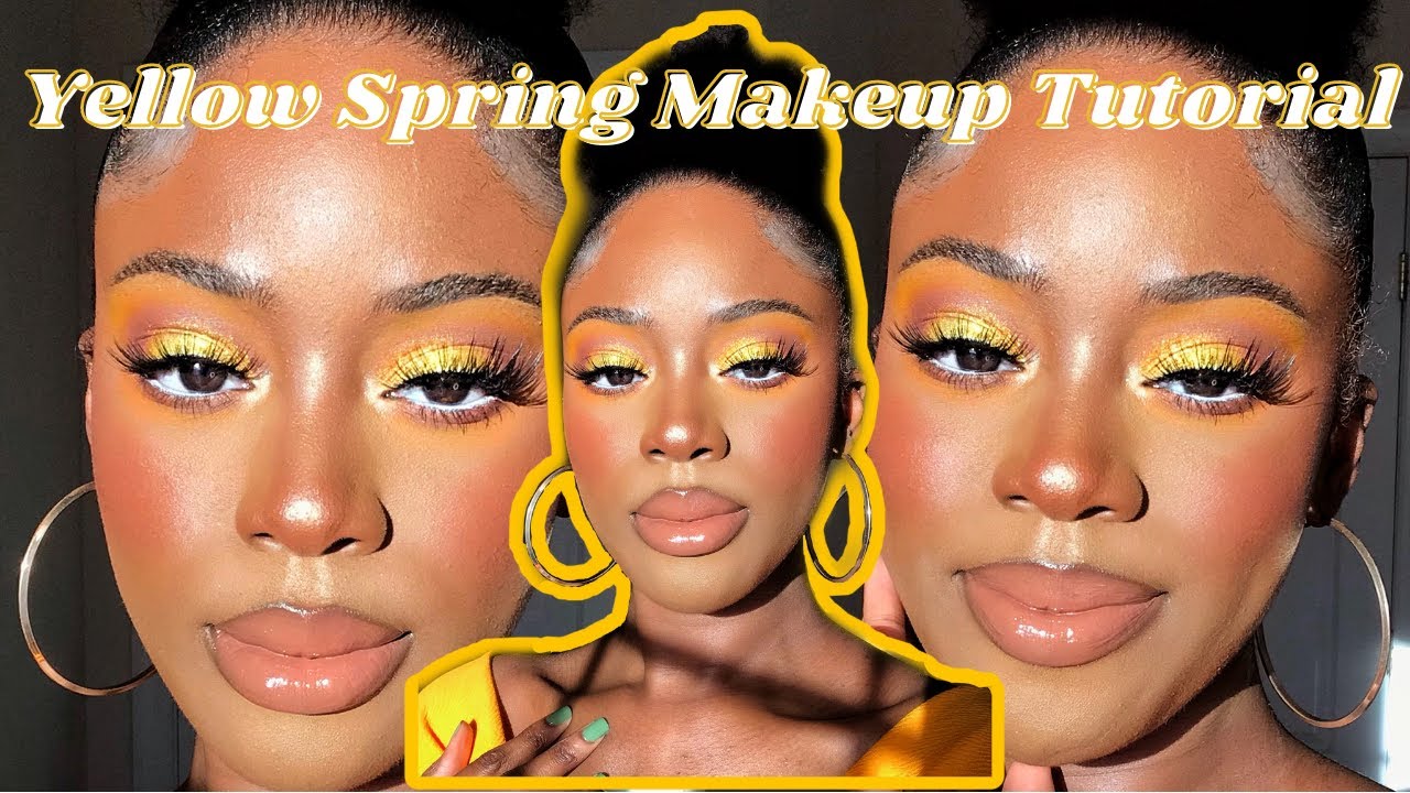 Yellow Spring Makeup Tutorial | Glowy & Affordable - YouTube