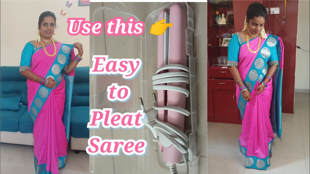 How to use Mini Saree Straightener to looks slim @ Sana Tamil - YouTube