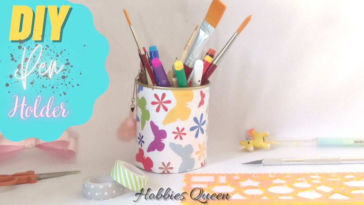 How To Make Pen Stand? | Art & Craft | DIY Pen Stand | Easy Crafts ...