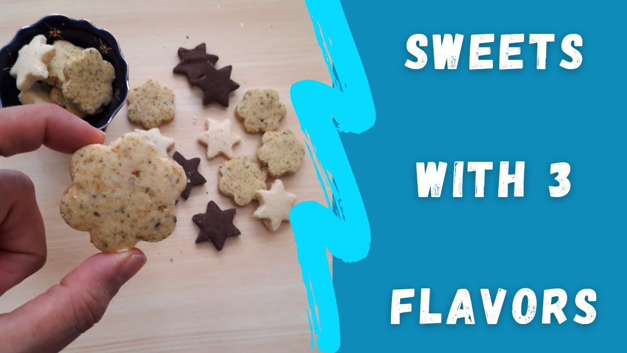 How to prepare sweets with 3 different flavors with just one dough ...