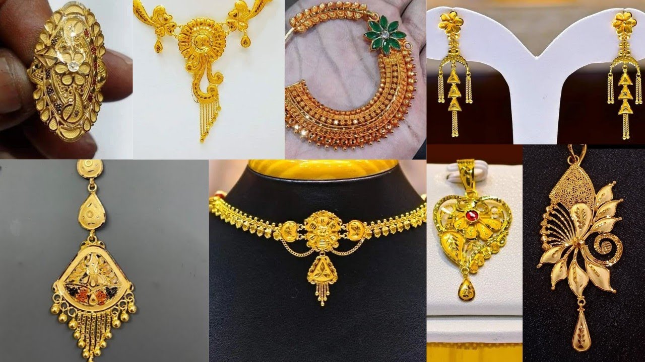 Latest new collection gold jewellery designs - YouTube