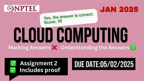 cloud computing nptel playlist 2025 assignments - YouTube